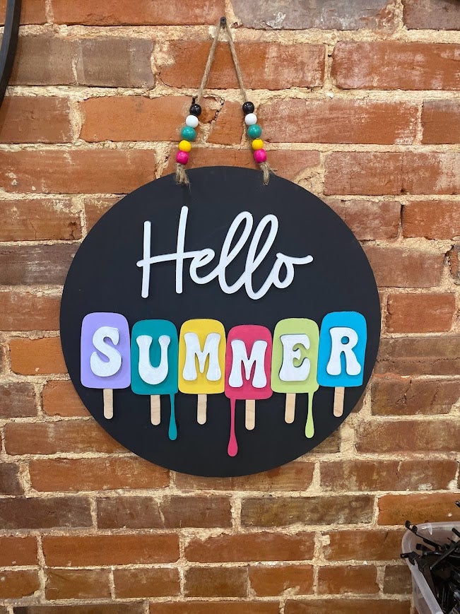 Hello Summer Popsicle Sign | Shop Co.